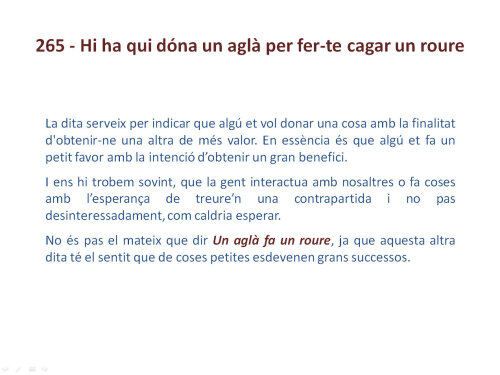 Donar un aglà per fer cagar un roure - PCCD