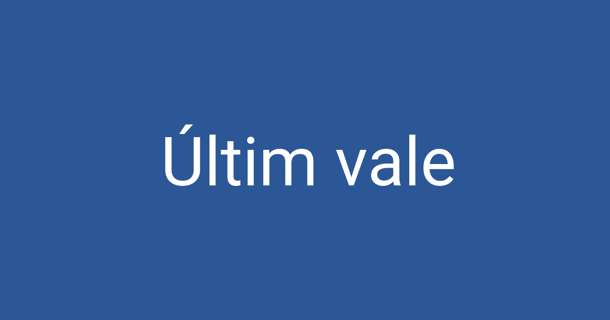 Últim vale | PCCD