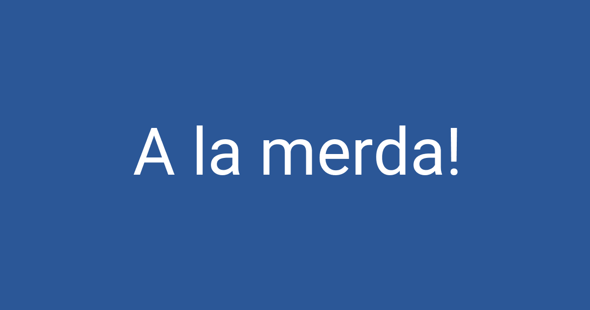A la merda! | PCCD