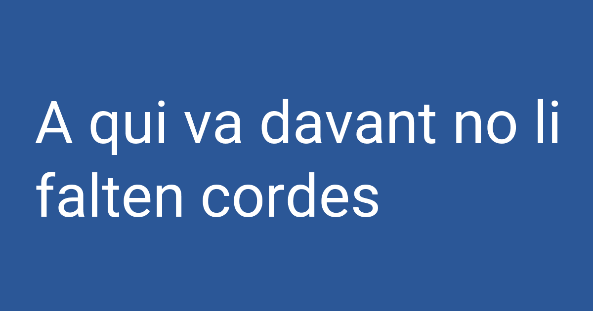 A qui va davant no li falten cordes | PCCD