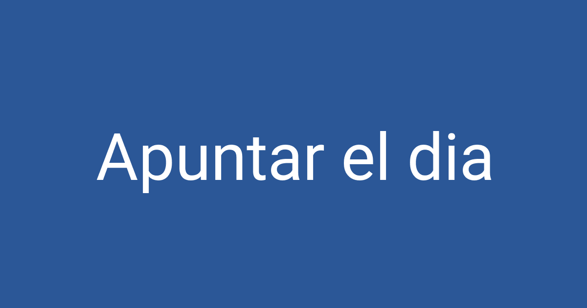 Apuntar el dia | PCCD