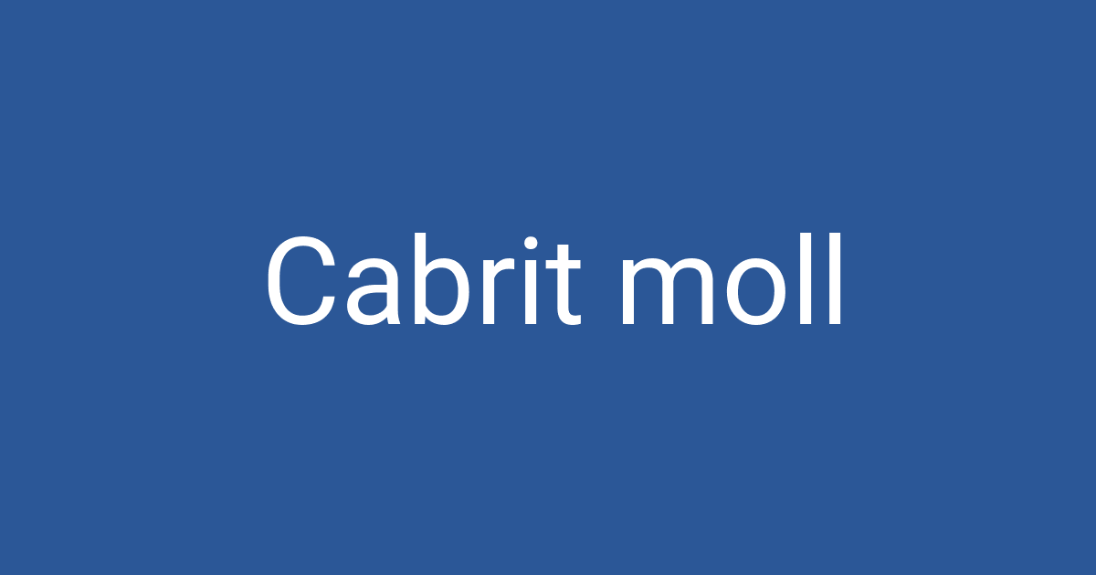 Cabrit moll | PCCD