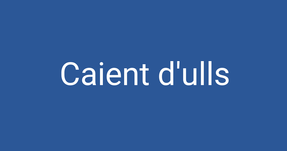 Caient d'ulls | PCCD
