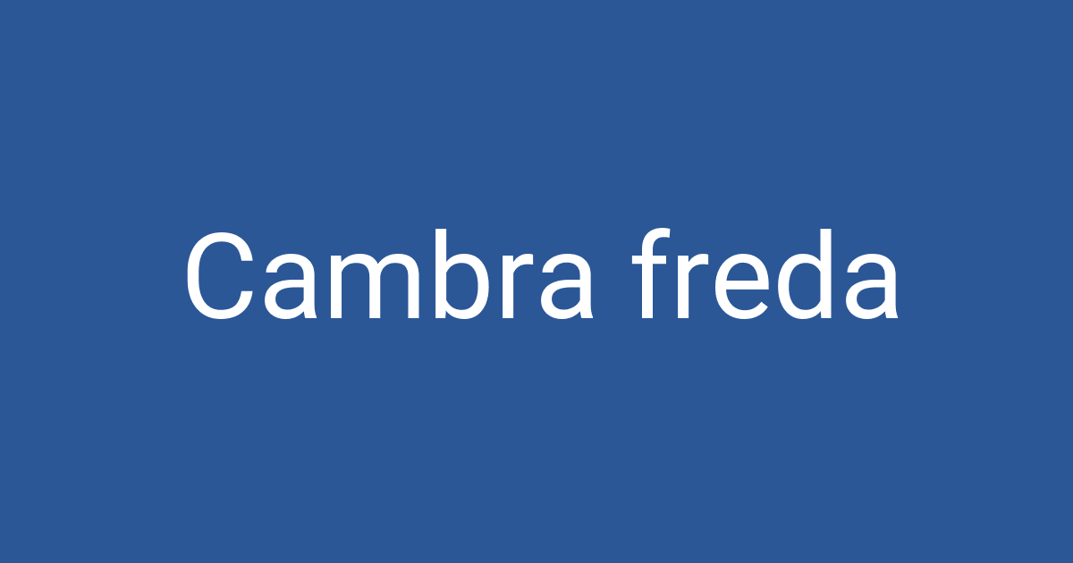 Cambra freda | PCCD