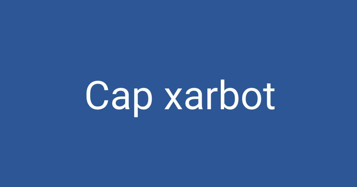 Cap xarbot | PCCD