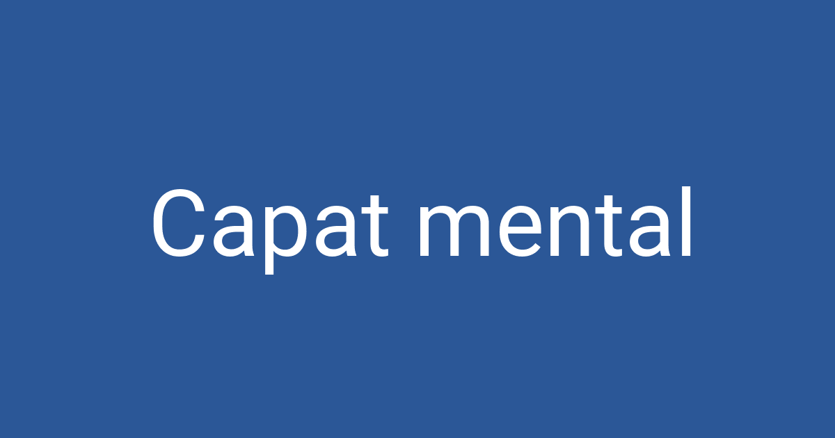 Capat mental | PCCD