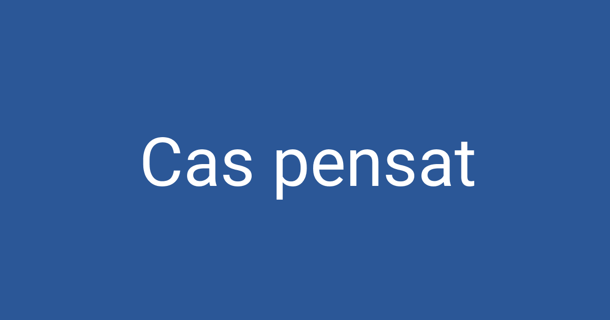 Cas pensat | PCCD