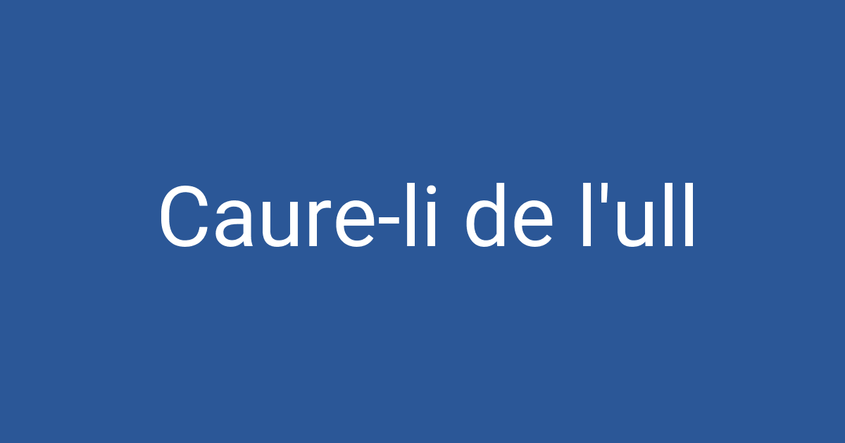 Caure-li de l'ull | PCCD