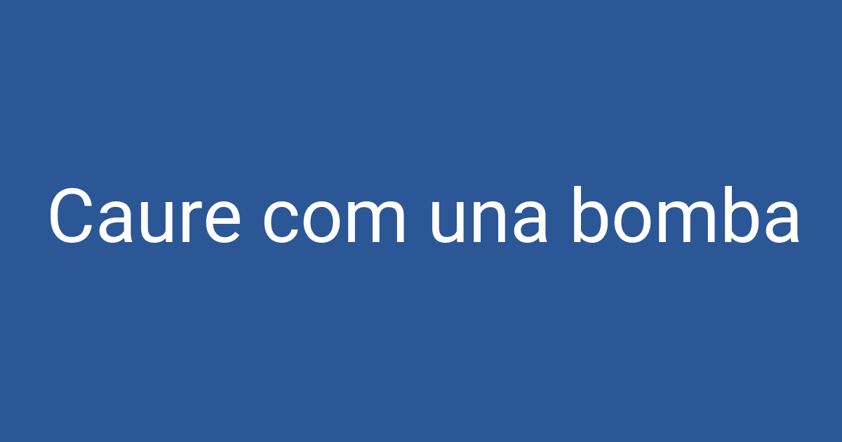 Caure com una bomba | PCCD
