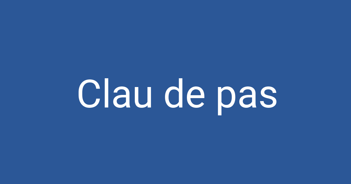 Clau de pas | PCCD