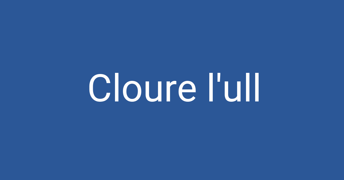 Cloure l'ull | PCCD