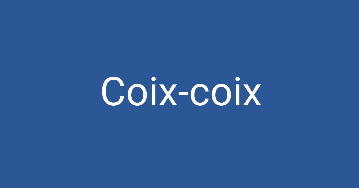 Coix-coix | PCCD