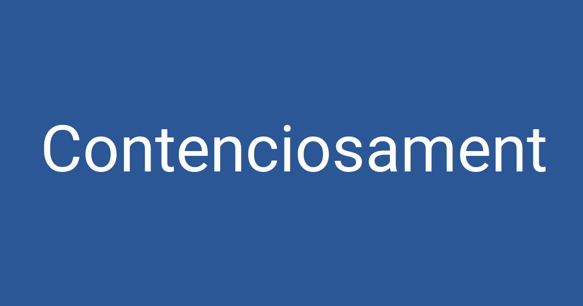 Contenciosament | PCCD