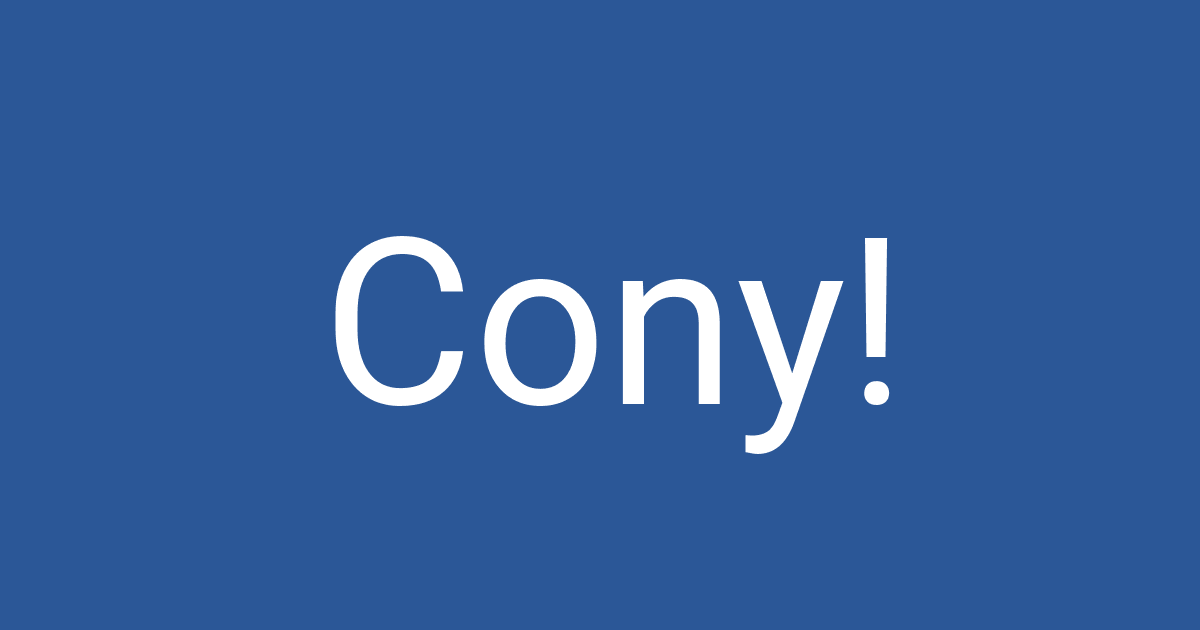 Cony! | PCCD