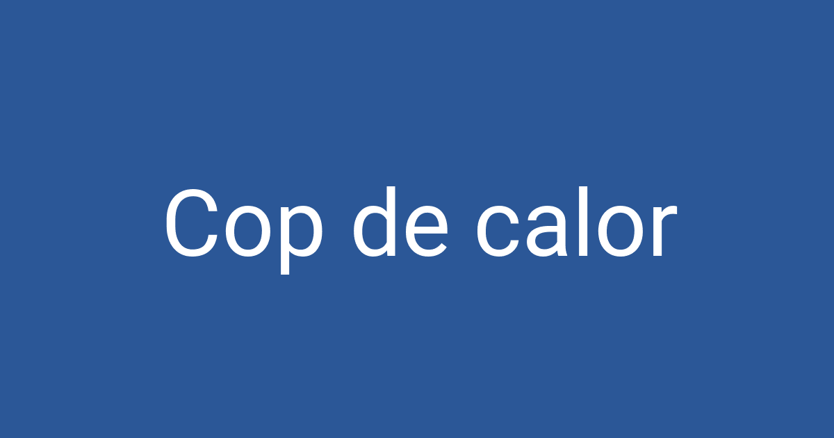 Cop de calor | PCCD