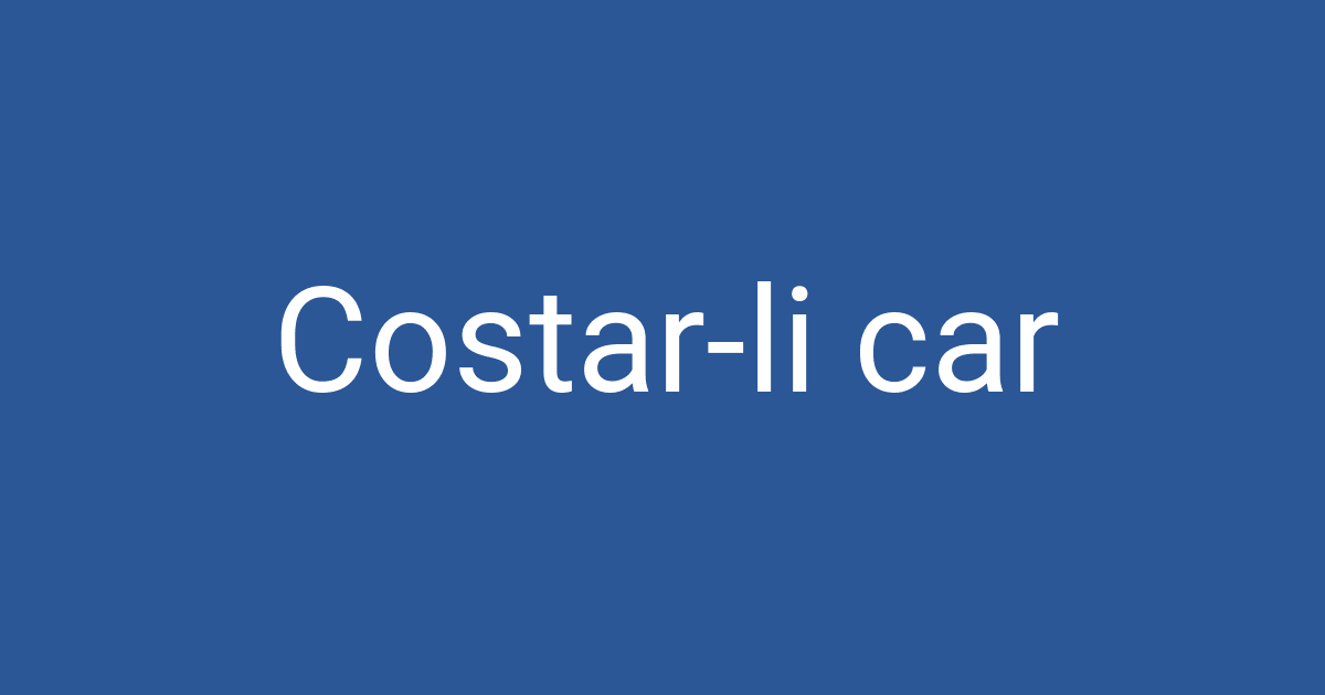 Costar-li car | PCCD