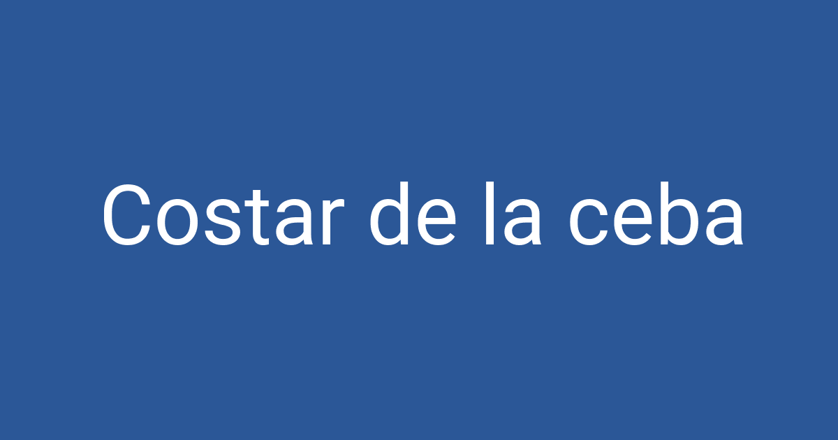 Costar de la ceba | PCCD