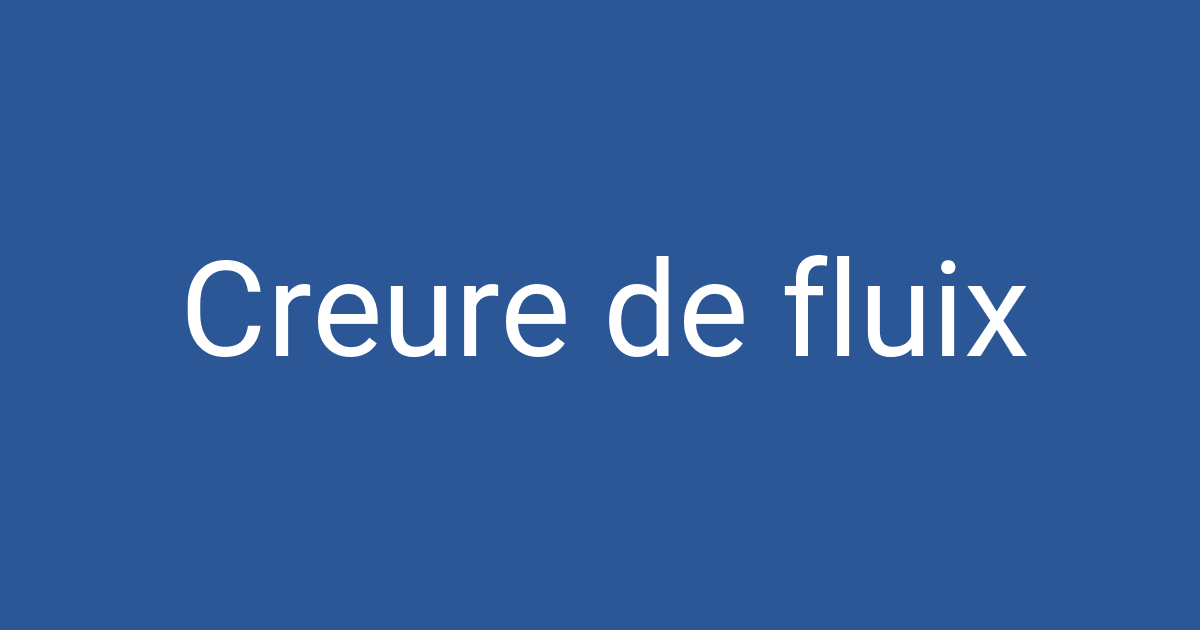 Creure de fluix | PCCD