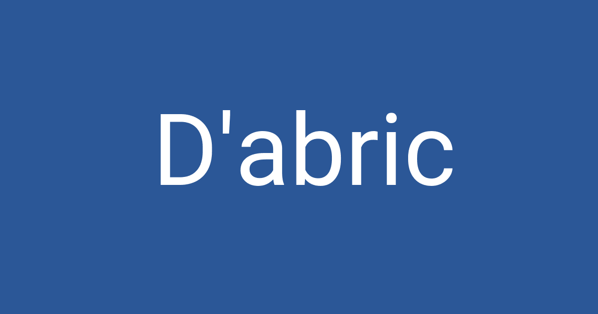 D'abric | PCCD