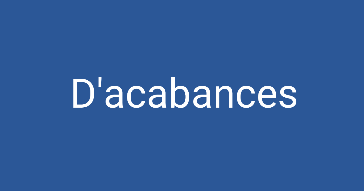 D'acabances | PCCD