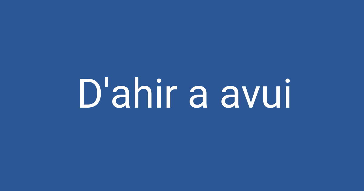D'ahir a avui | PCCD