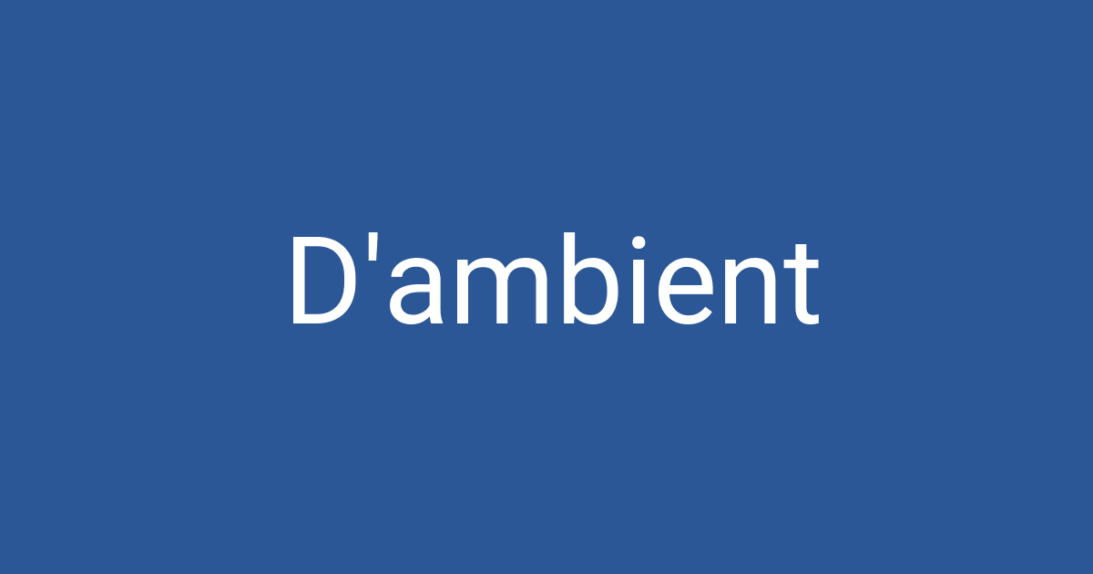 D'ambient | PCCD