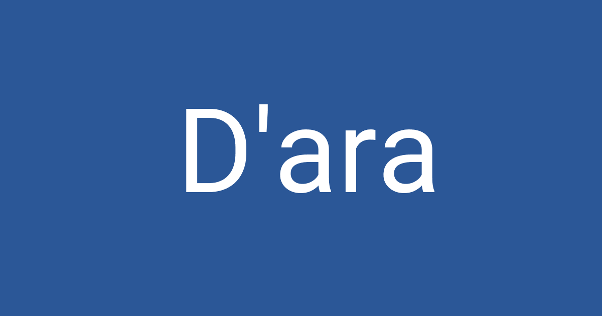 D'ara | PCCD