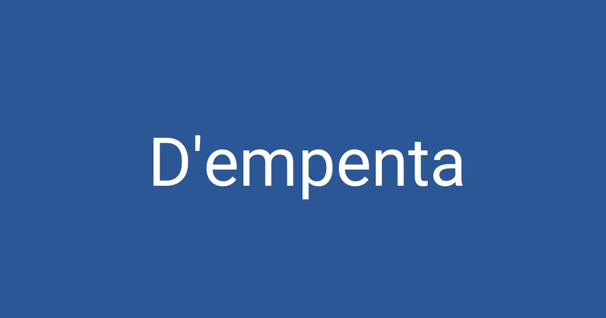 D'empenta | PCCD