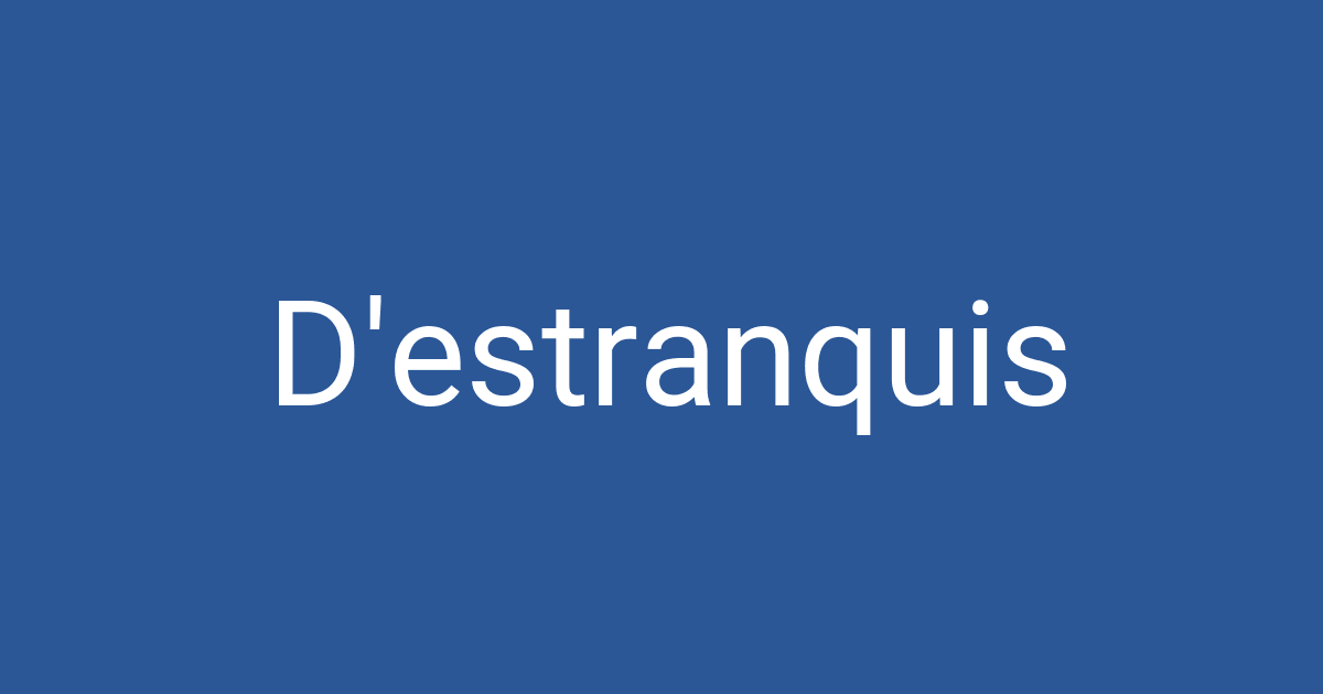 D'estranquis | PCCD