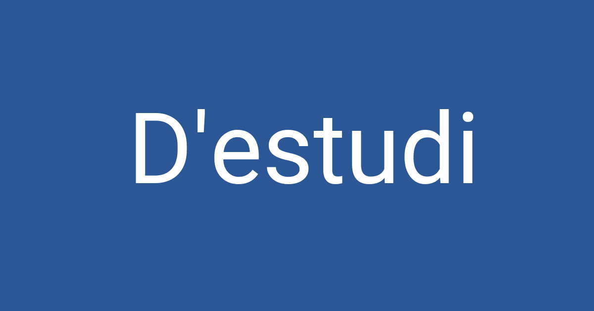D'estudi | PCCD