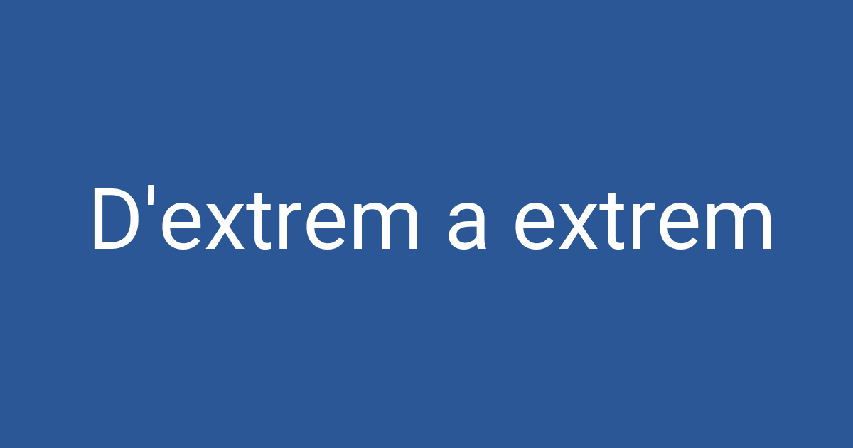 D'extrem a extrem | PCCD