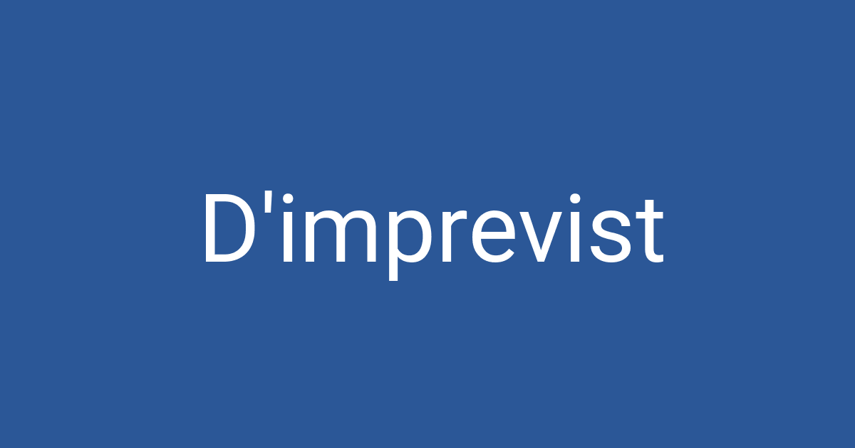 D'imprevist | PCCD