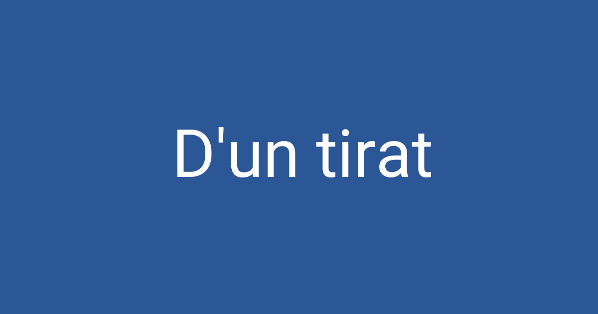 D'un tirat | PCCD