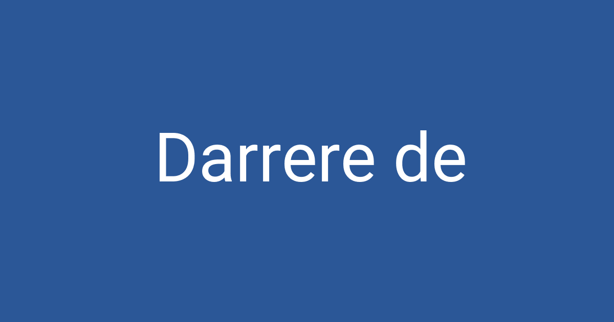 Darrere de - PCCD