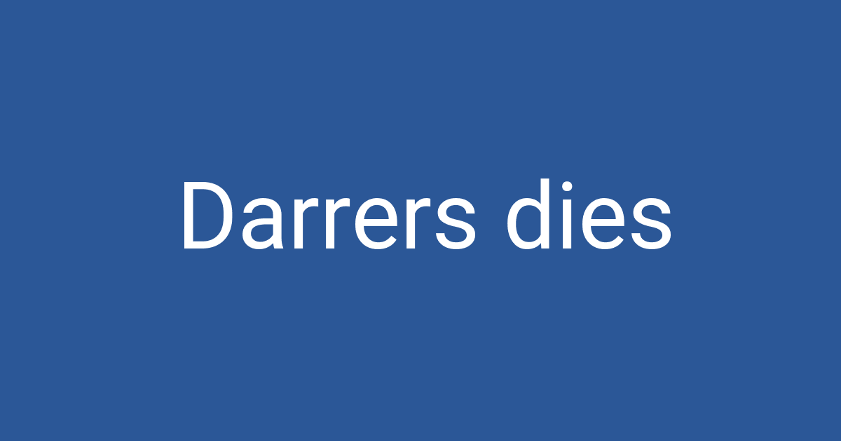 Darrers dies | PCCD