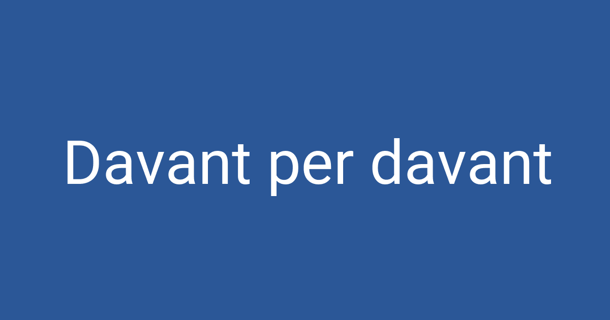 Davant per davant | PCCD