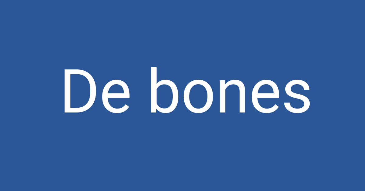 De bones | PCCD