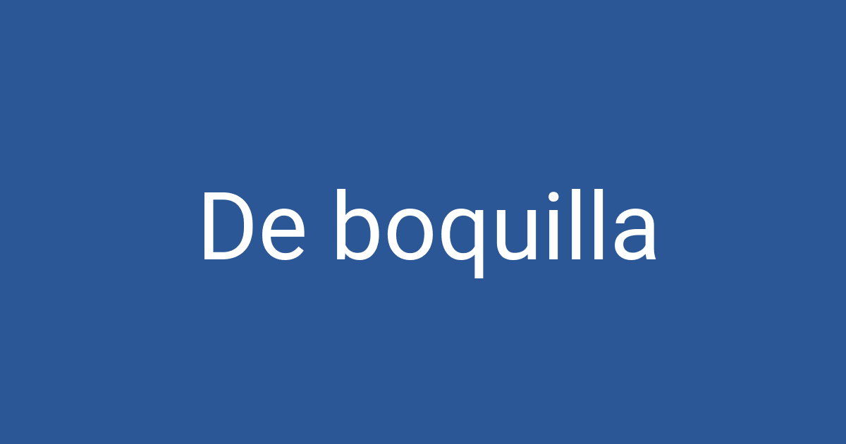 De boquilla | PCCD