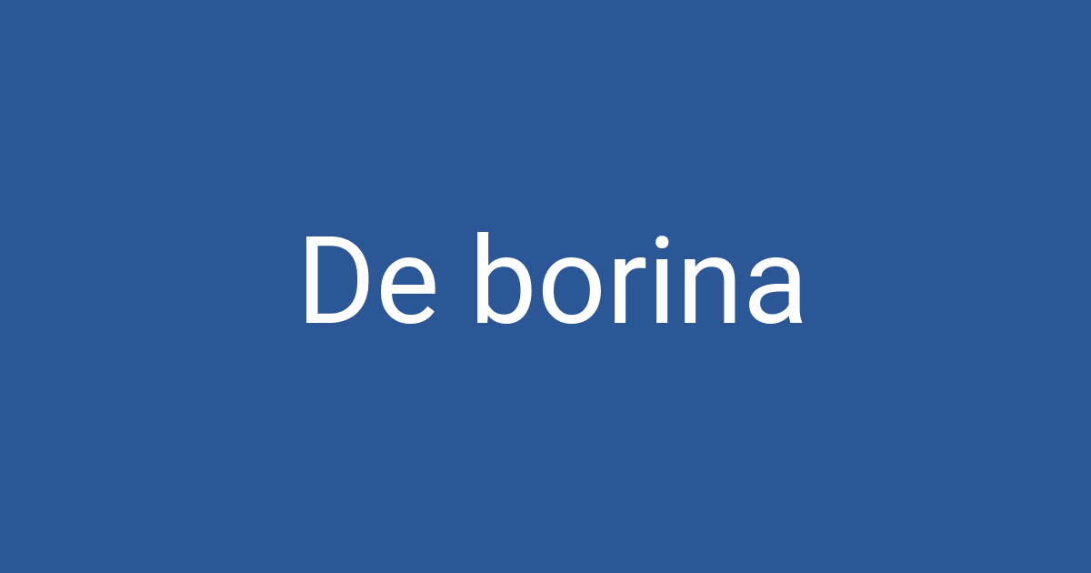 De borina | PCCD