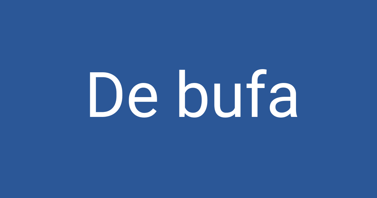 De bufa | PCCD