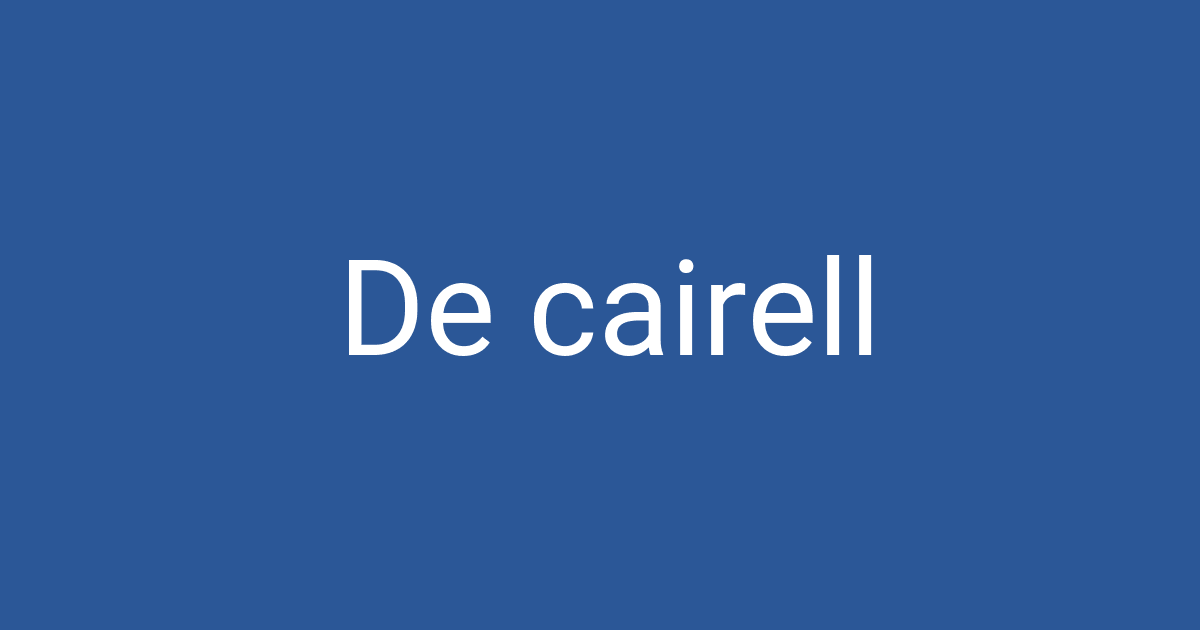 De cairell | PCCD