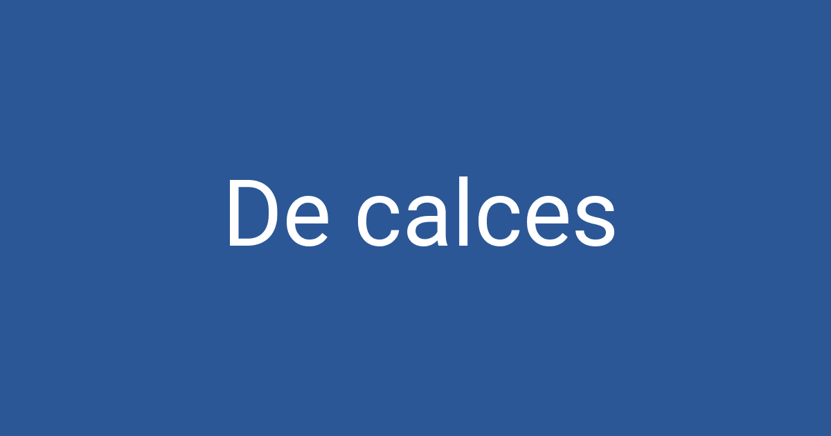 De calces | PCCD