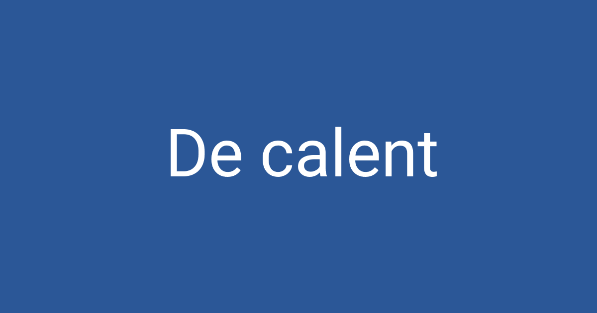 De calent | PCCD