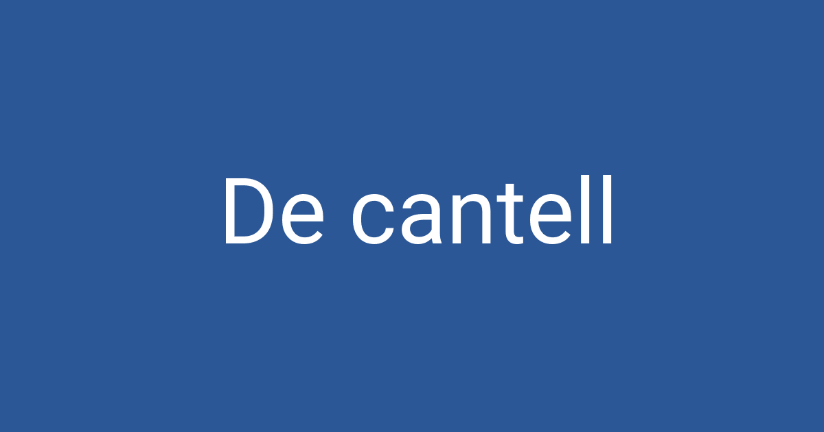 De cantell | PCCD