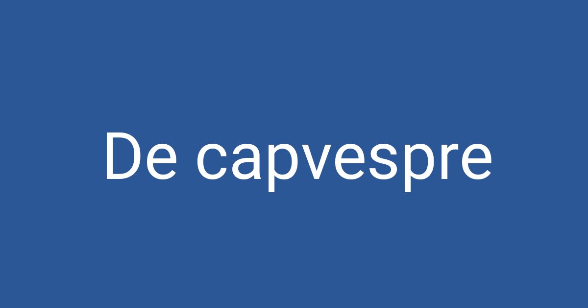 De capvespre | PCCD