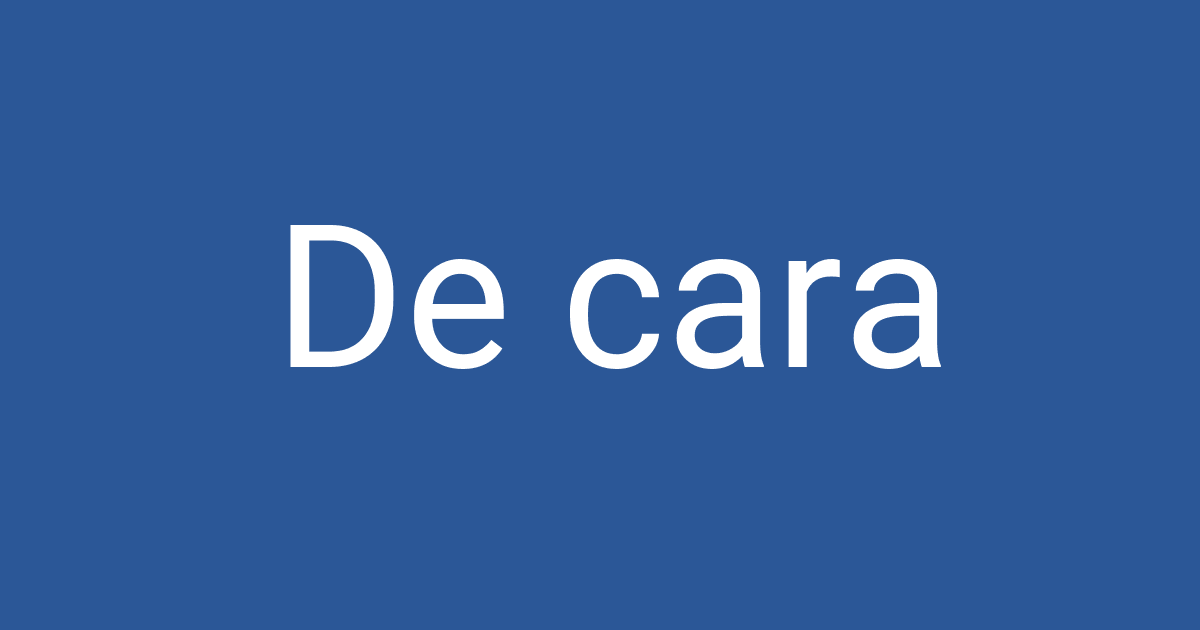 De cara | PCCD