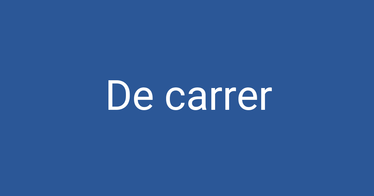 De carrer | PCCD