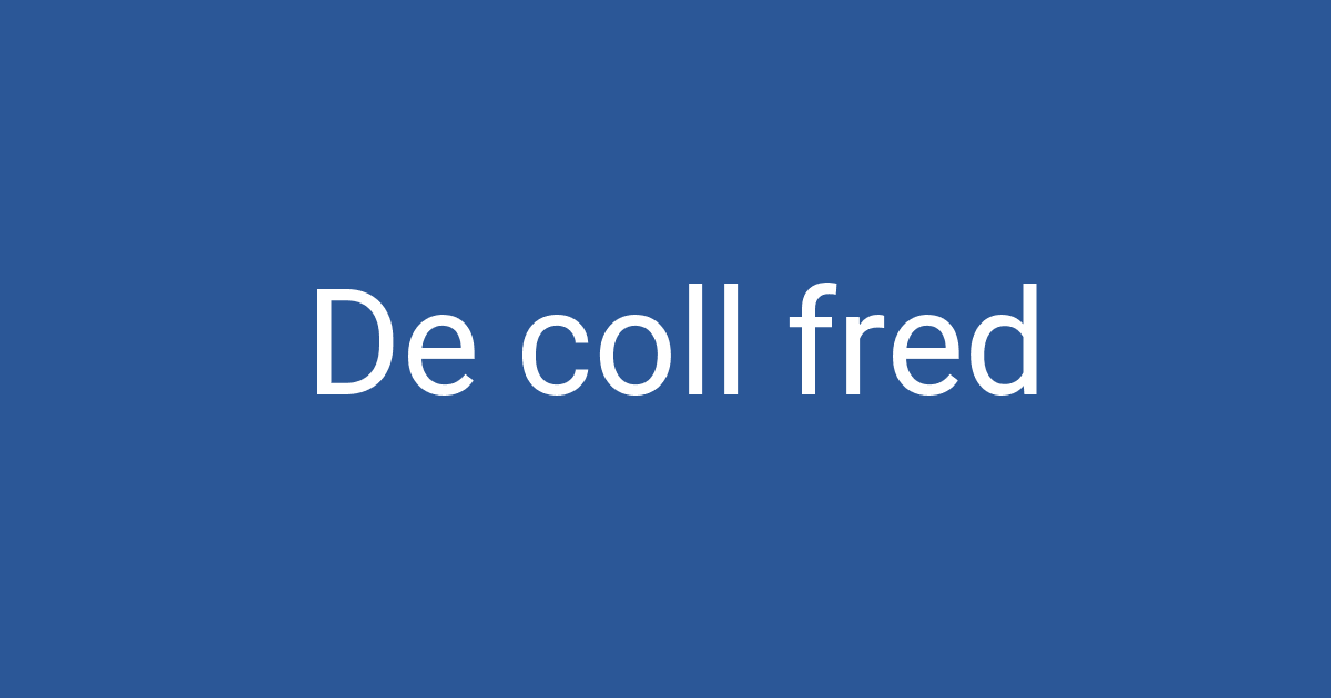 De coll fred | PCCD