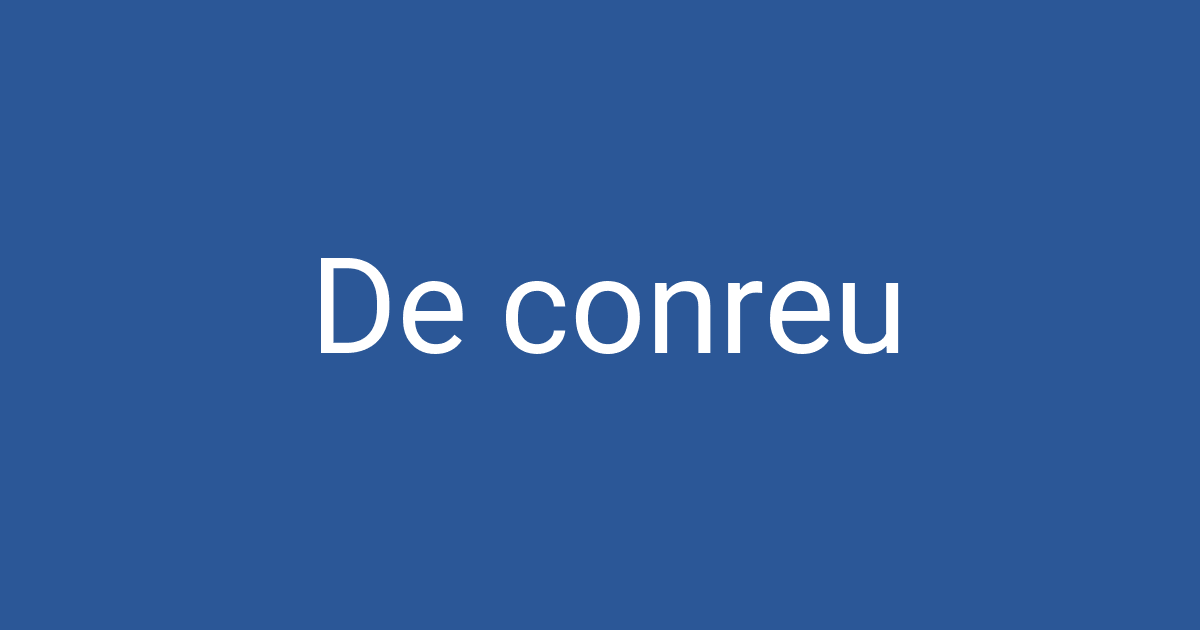 De conreu | PCCD