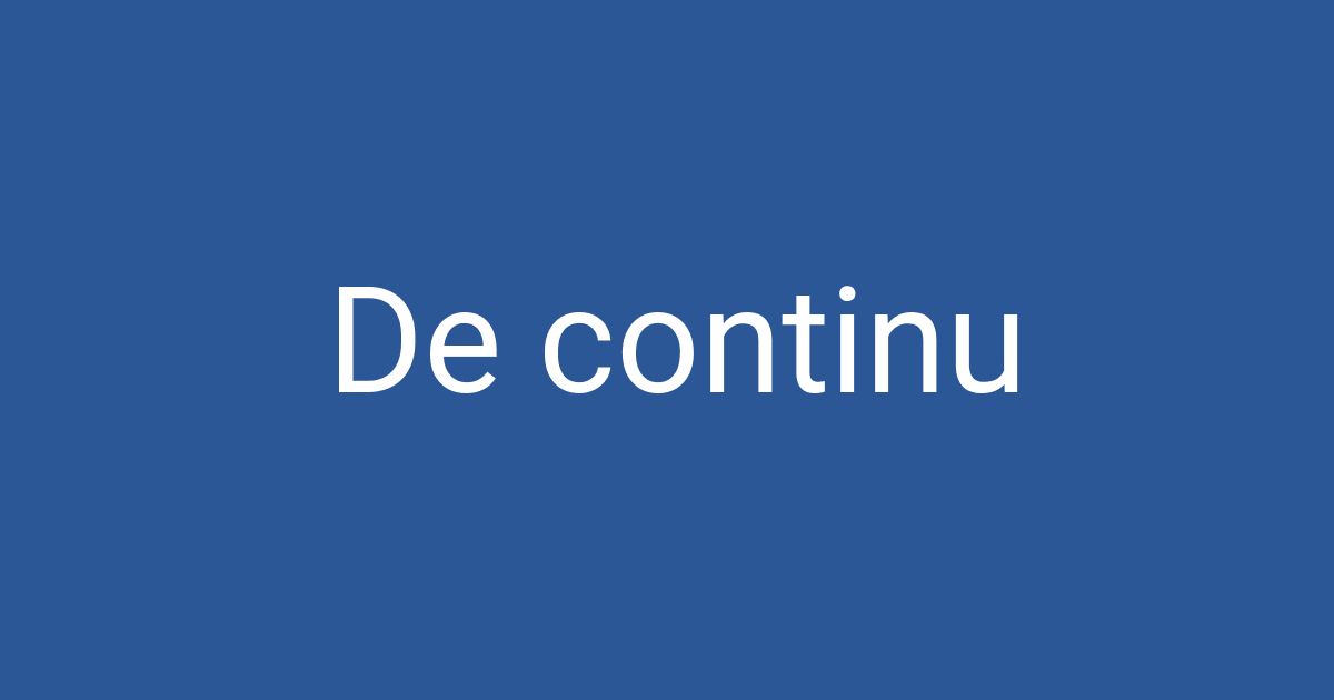 De continu | PCCD